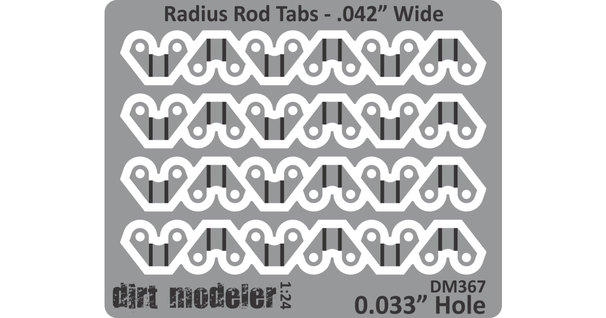 DM367 - Radius Rod Tabs - .042" Wide | Tabs and Such | Dirt Modeler